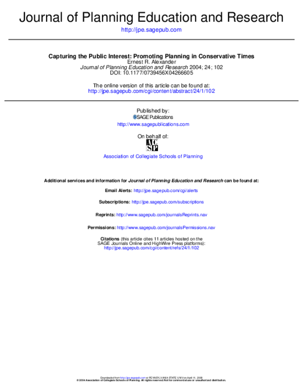 (PDF) Capturing the Public Interest