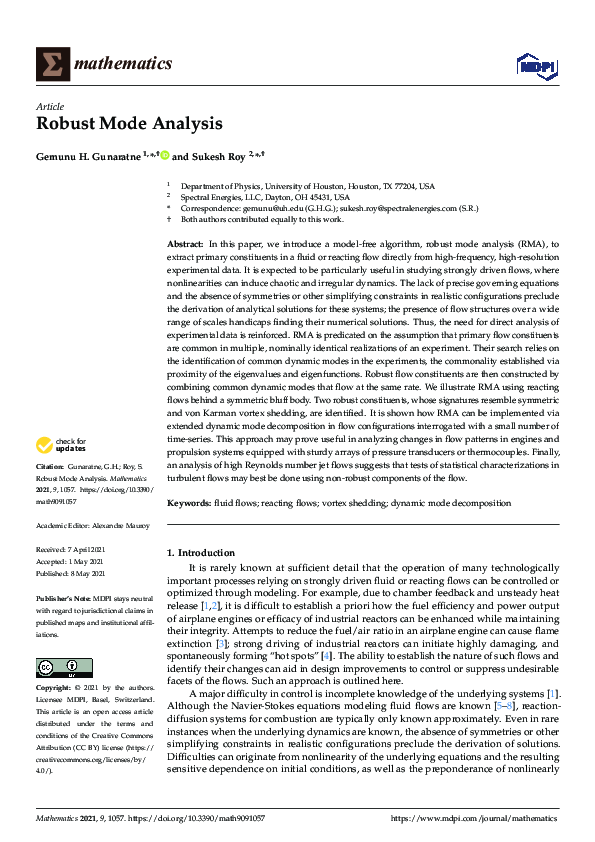 (PDF) Robust Mode Analysis