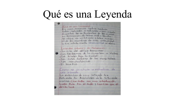 (PPT) Qué es una Leyenda