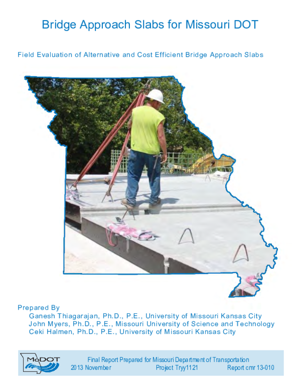 (PDF) Bridge Approach Slabs for Missouri DOT: Field Evaluation of ...