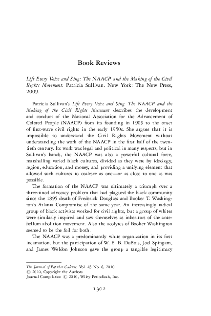 (PDF) Lift Every Voice and Sing: The NAACP and the Making of the Civil ...