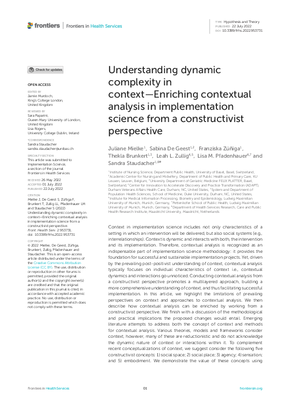 (PDF) Understanding dynamic complexity in context—Enriching contextual ...