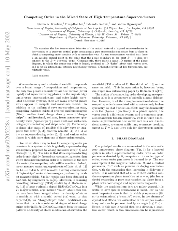 (PDF) Competing order in the mixed state of high-temperature ...