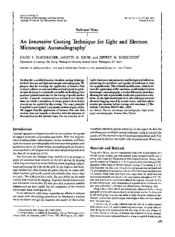 (PDF) An innovative coating technique for light and electron ...