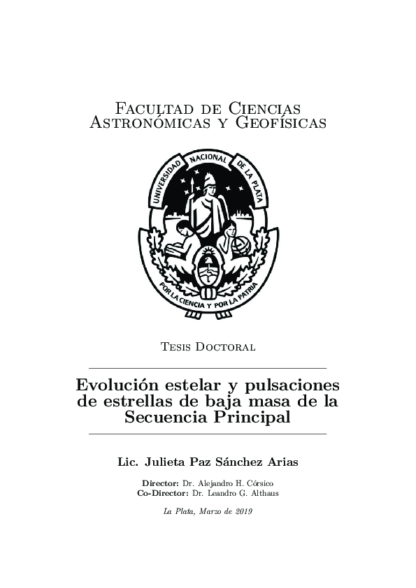 (PDF) Evolución estelar y pulsaciones de estrellas de baja masa de la ...