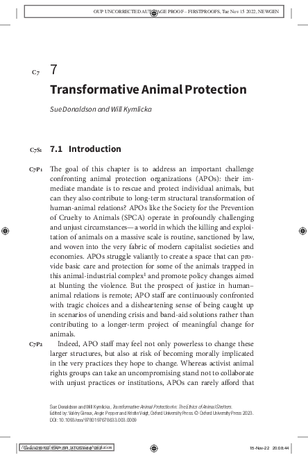 (PDF) Transformative Animal Protection (2023)