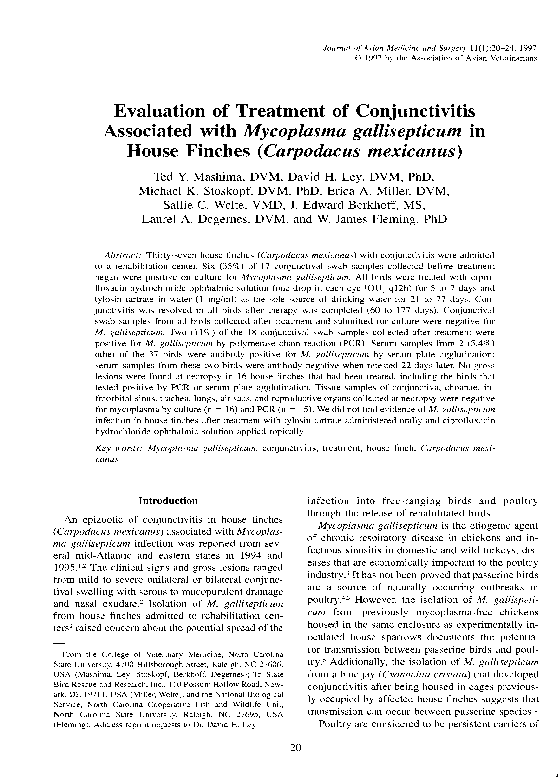(PDF) Evaluation of Treatment of Conjunctivitis Associated with ...