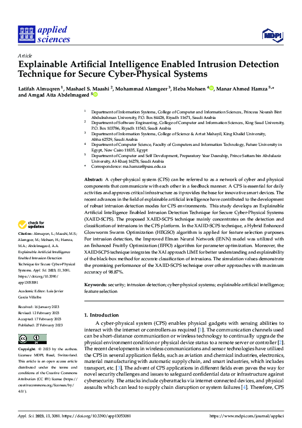 (PDF) Explainable Artificial Intelligence Enabled Intrusion Detection ... (PDF) Explainable Artificial Intelligence Enabled Intrusion Detection ...
