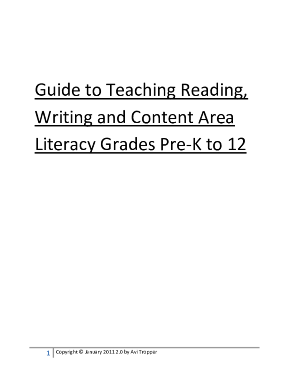 (PDF) Literacy Resource Guide