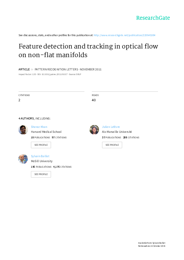 (PDF) Feature detection and tracking in optical flow on non-flat manifolds | Sheraz Khan ...