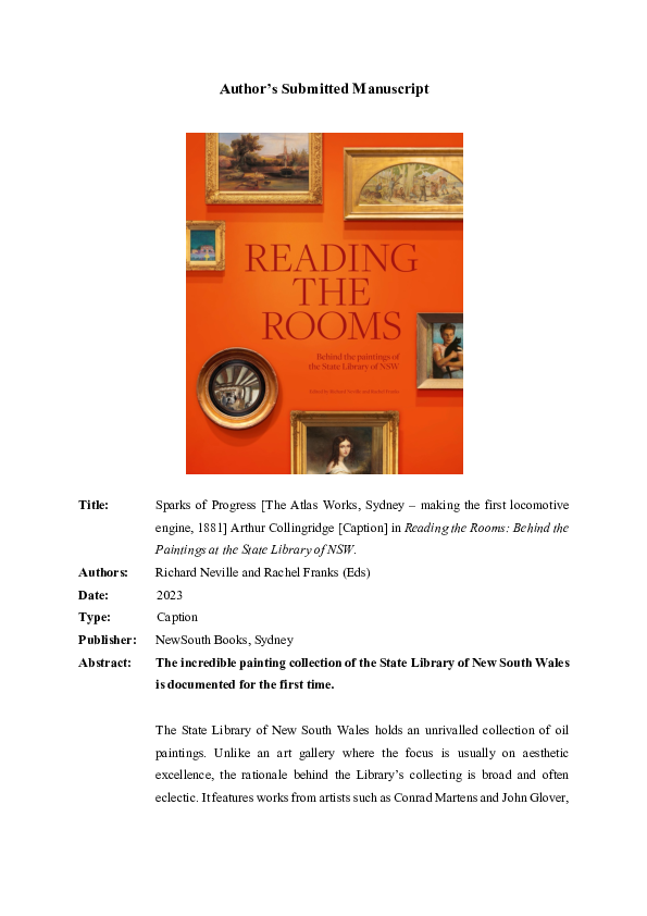 (PDF) Caption: Sparks of Progress [The Atlas Works, Sydney – making the ...