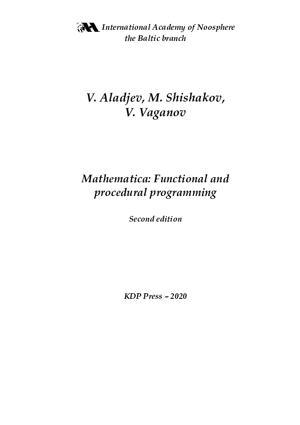 (PDF) Mathematica: Functional and procedural programming