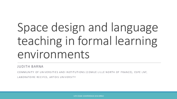 (PDF) Space design and language teaching in formal learning environments