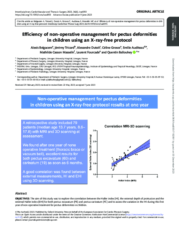 (PDF) Efficiency of non-operative management for pectus deformities in ...