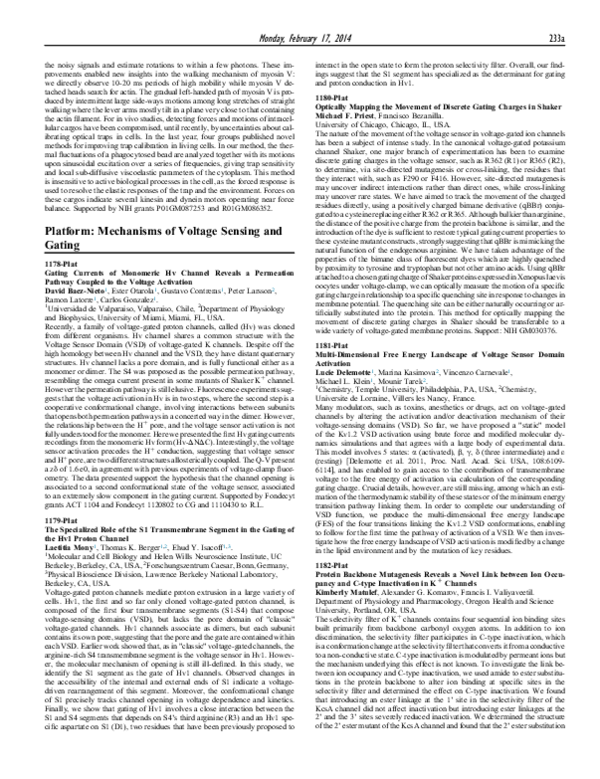 (PDF) Multi-Dimensional Free Energy Landscape of Voltage Sensor Domain ...