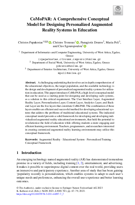 (PDF) CoMoPAR: A Comprehensive Conceptual Model for Designing Personalized Augmented Reality ...