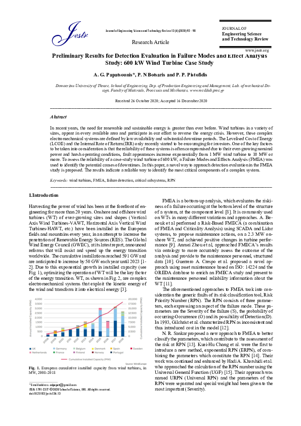 (PDF) Preliminary Results for Detection Evaluation in Failure Modes and Effect Analysis Study ...
