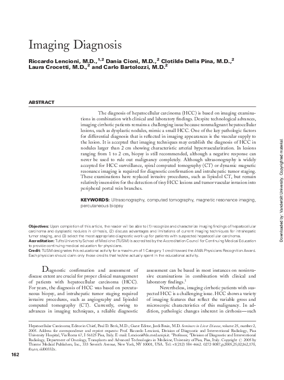 (PDF) Imaging Diagnosis