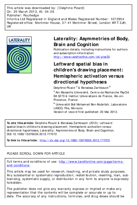 (PDF) Laterality: Asymmetries of Body, Brain and Cognition