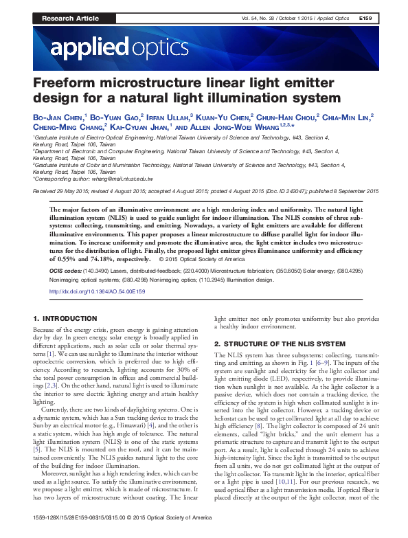 (PDF) Freeform microstructure linear light emitter design for a natural ...