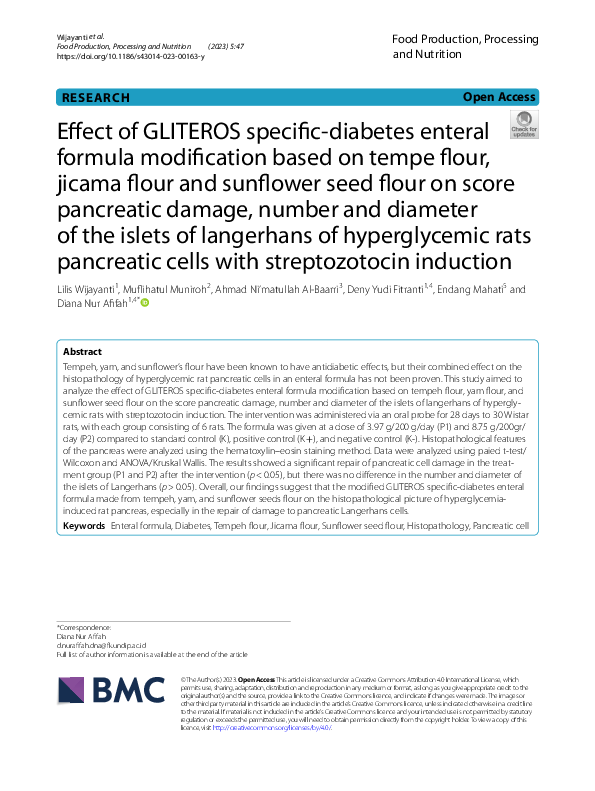 (PDF) Effect of GLITEROS specific-diabetes enteral formula modification ...