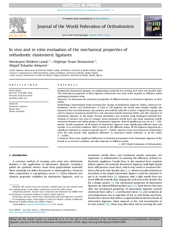 (PDF) In vivo and in vitro evaluation of the mechanical properties of ...