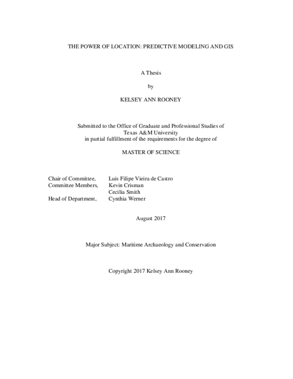 (PDF) The Power of Location: Predictive Modeling and GIS