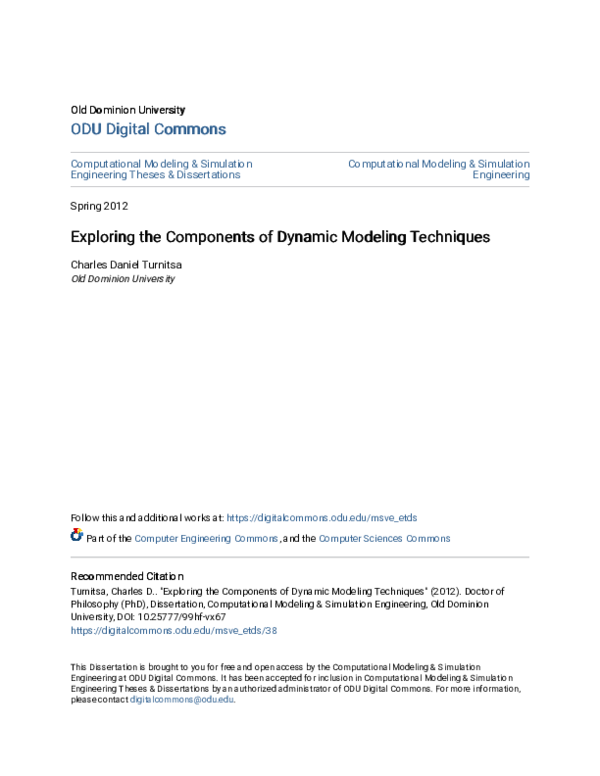 (PDF) Exploring the components of dynamic modeling techniques