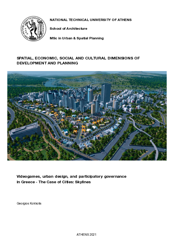 (PDF) Videogames, urban design, and participatory governance in Greece ...
