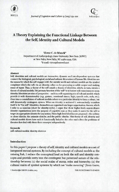 (PDF) A Theory Explaining the Functional Linkage Between the Self ...