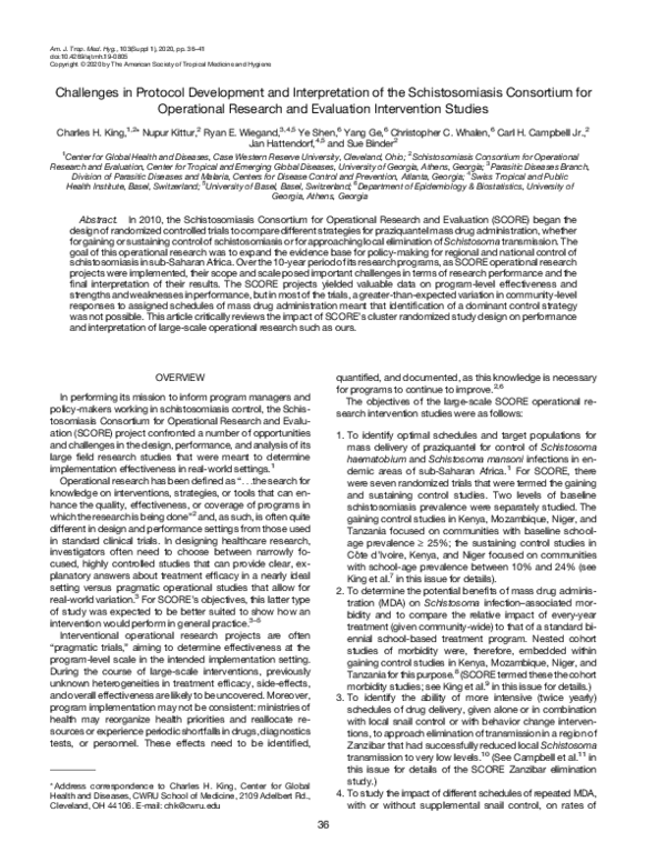 (PDF) Challenges in Protocol Development and Interpretation of the ...