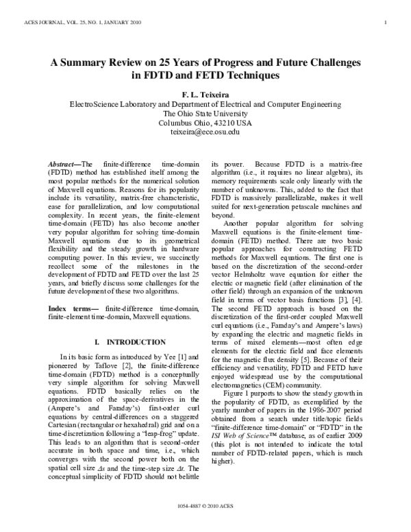 Pdf A Summary Review On 25 Years Of Progress And Future Challenges In