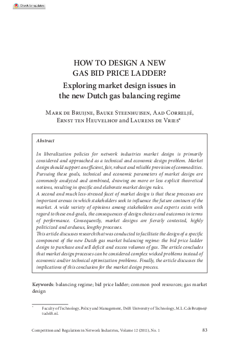 (PDF) How to Design a New Gas Bid Price Ladder?