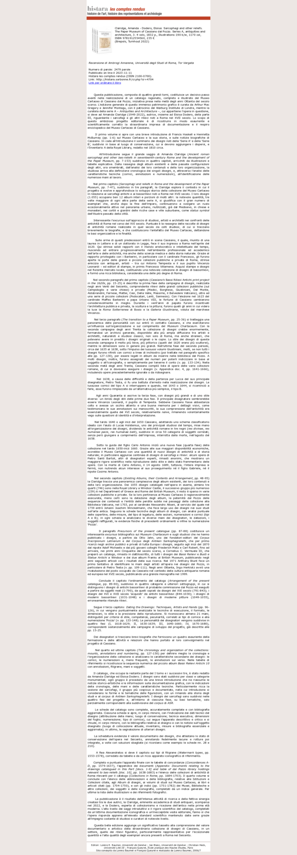 (PDF) A. Ambrogi, recensione a: Claridge, Amanda - Dodero, Eloisa ...