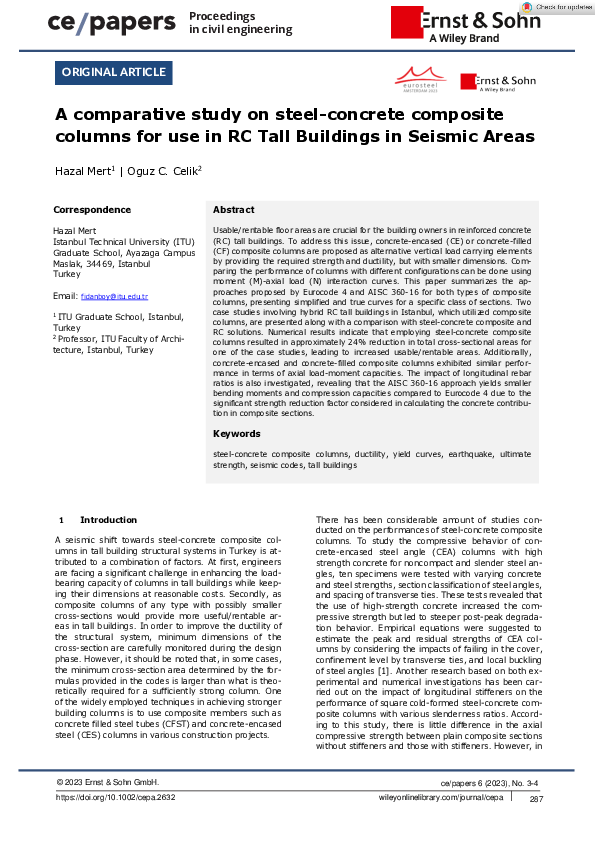 (PDF) A comparative study on steel-concrete composite columns for use ...