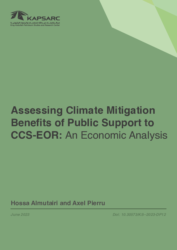 (PDF) Assessing Climate Mitigation Benefits of Public Support to CCS ...