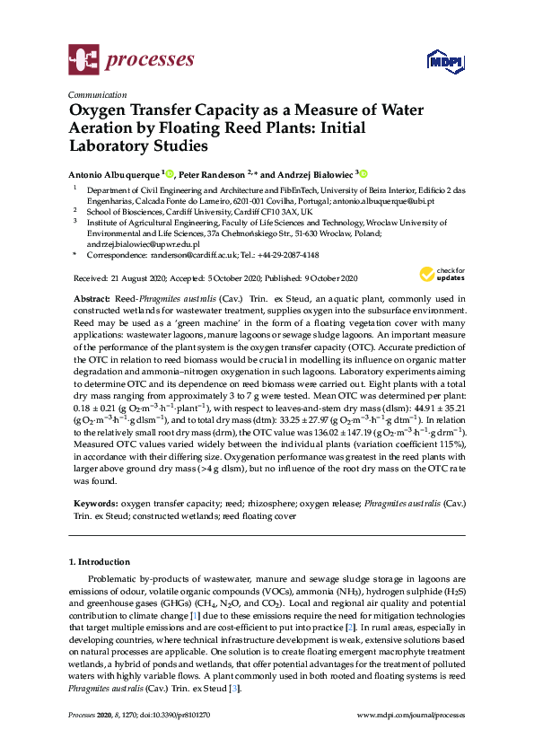 (PDF) Oxygen Transfer Capacity as a Measure of Water Aeration by ...
