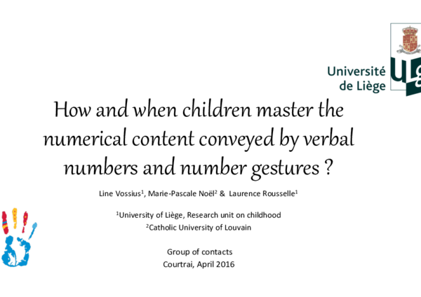 (PDF) How and when children master the numerical content conveyed by ...