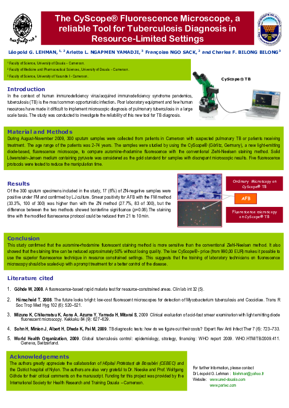(PDF) The CyScope® Fluorescence Microscope, a Reliable Tool for ...