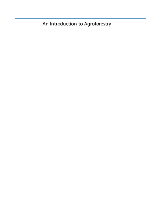 (PDF) An Introduction to Agroforestry