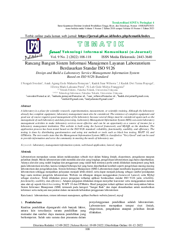 (PDF) Rancang Bangun Sistem Informasi Manajemen Layanan Laboratorium ...
