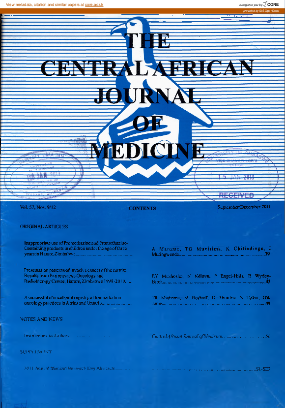 (PDF) Presentation patterns of invasive cancer of the cervix: results ...