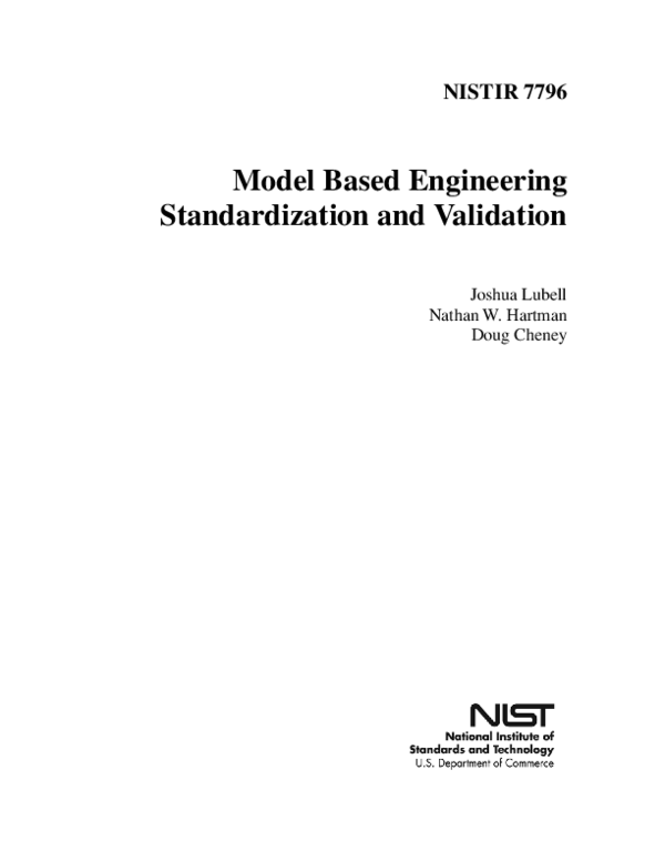 (PDF) MBE Standardization and Validation | NIST | Doug Cheney ...