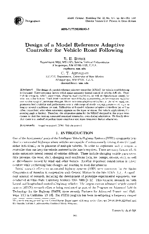 (PDF) Design of Model Reference Adaptive Controllers (PDF) Design of Model Reference Adaptive Controllers