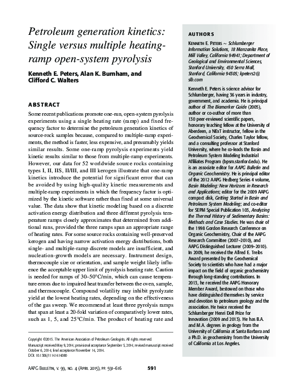 (PDF) Petroleum generation kinetics: Single versus multiple heating ...