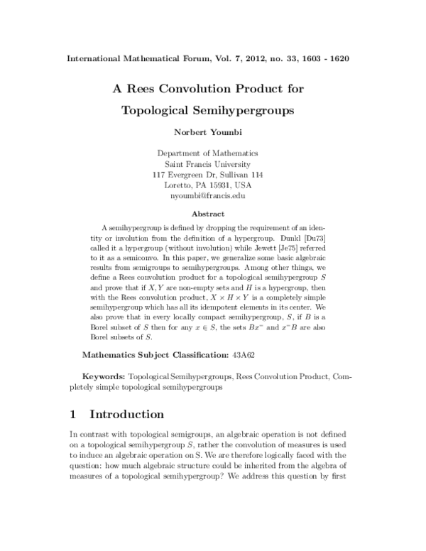 (PDF) A Rees Convolution Product for Topological Semihypergroups | Norbert Youmbi - Academia.edu