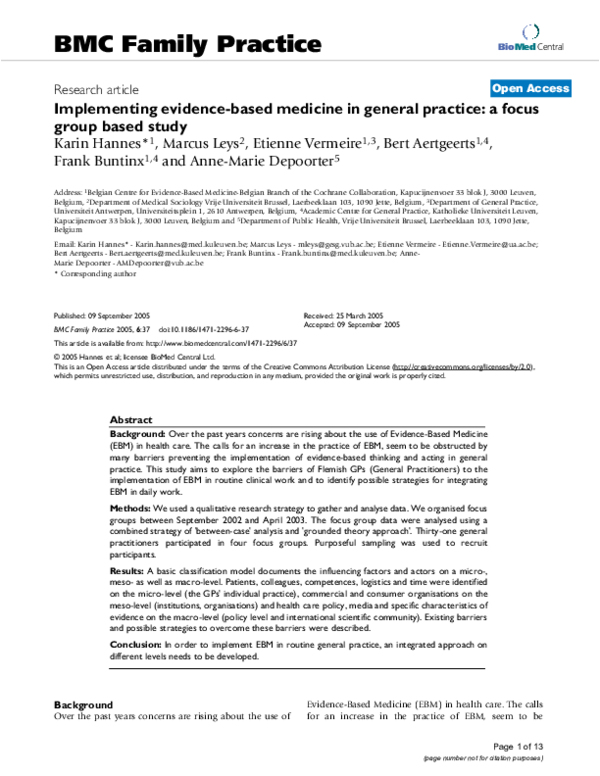 (PDF) BMC Family Practice BioMed Central | Geoffrey Mitchell - Academia.edu