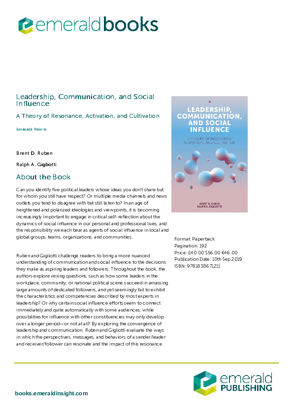(PDF) Leadership, Communication, and Social Influence: A Theory of ...