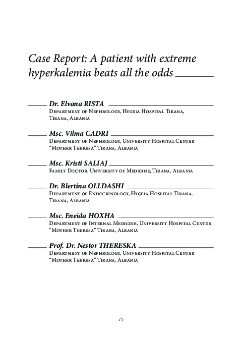 (PDF) Case Report: A patient with extreme hyperkalemia beats all the odds