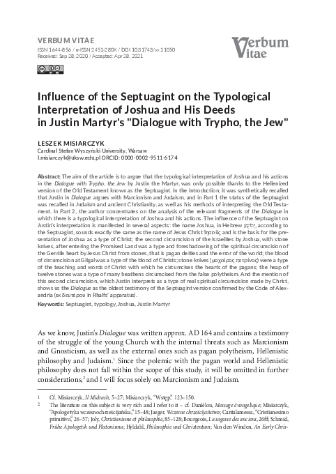 (PDF) Influence of the Septuagint on the Typological Interpretation of ...